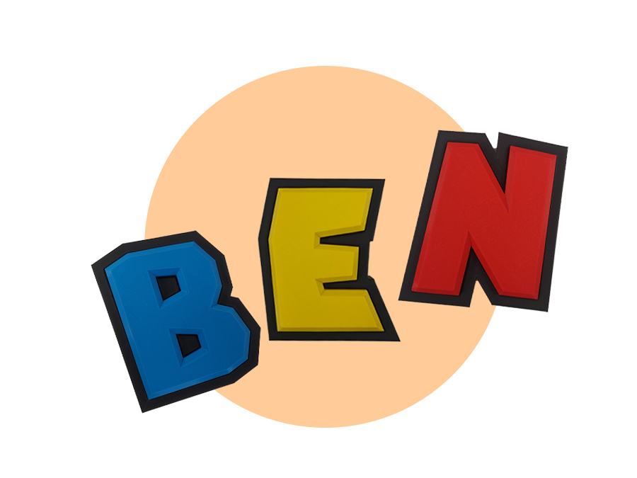 Super Mario Stil Buchstabe Einzeln personalisiert 3 Größen 3D-0007 ...